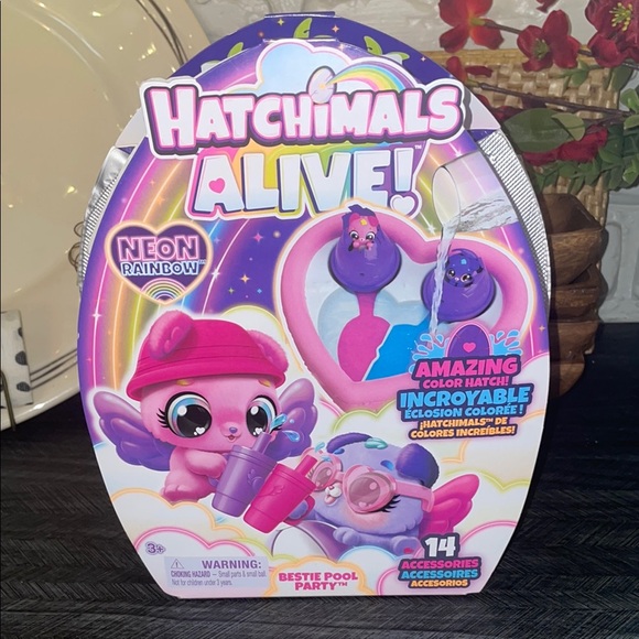 Toys | Hatchimals Interactive Pink And Purple Action Figure Playset ...